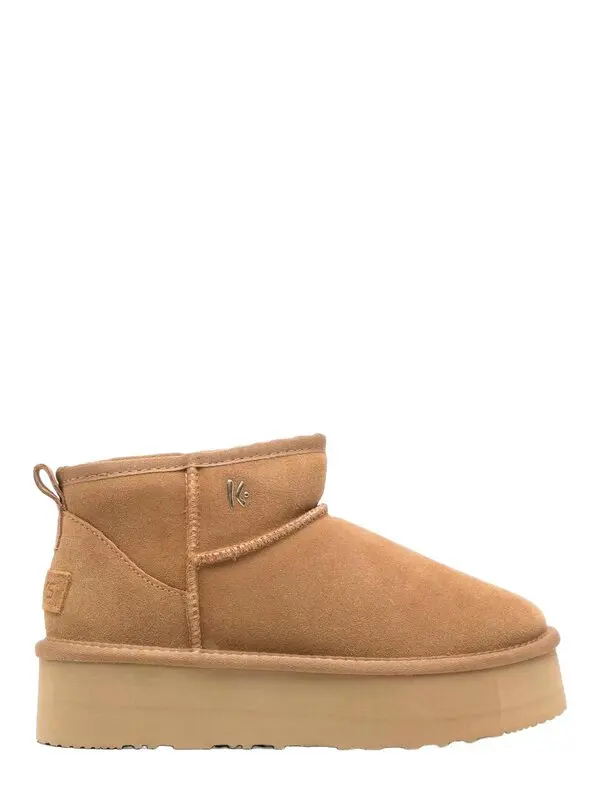 KEYS Platform Suede Boots - Neutrals