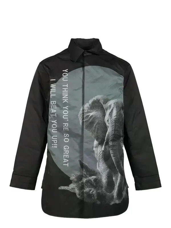 Yohji Yamamoto Elephant-print Jacket - Black
