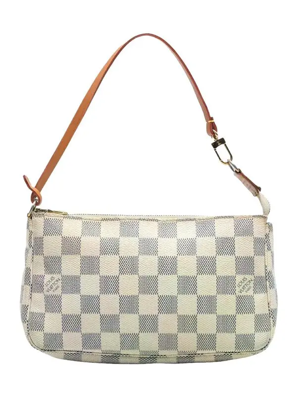 LOUIS VUITTON 2008 Damier Azur Pochette Accessoires - White