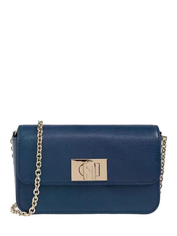 Furla Chain-strap Leather Crossbody Bag - Blue