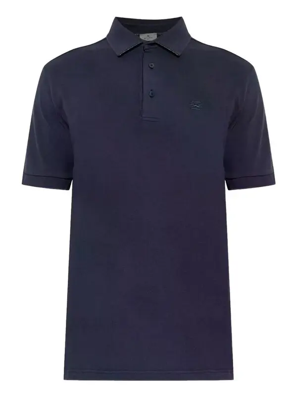 Etro Embroidered Polo Shirt - Blue