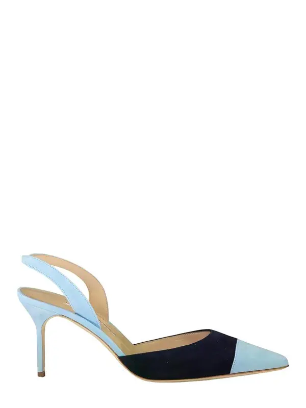 Manolo Blahnik 70mm Capsli Slingback Pumps - Blue