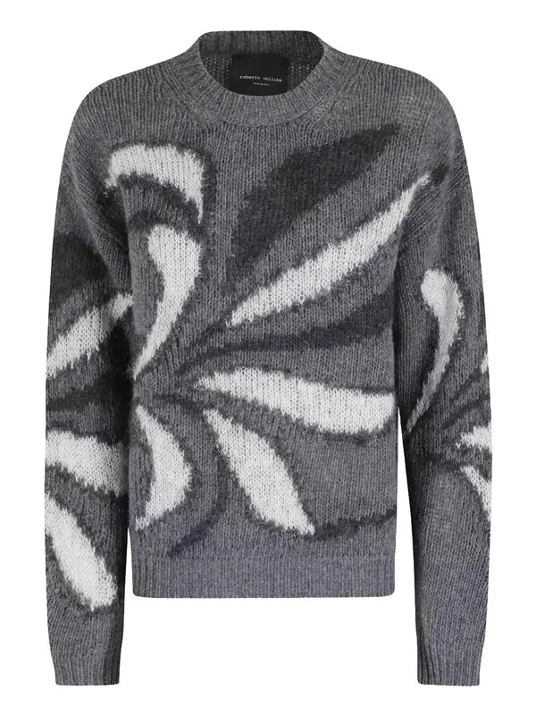 ROBERTO COLLINA Crew-neck Sweater - Grey