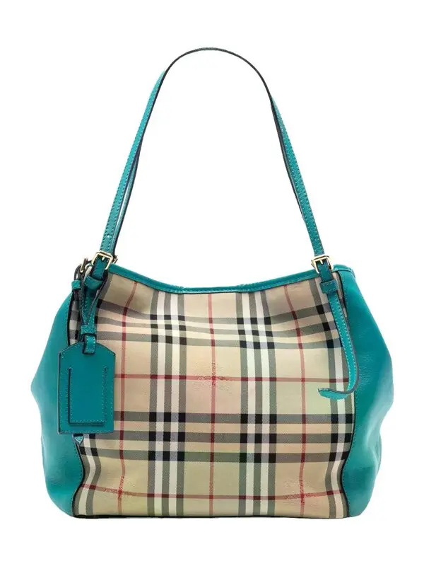 Burberry Haymarket Check Canterbury Tote Bag - Blue