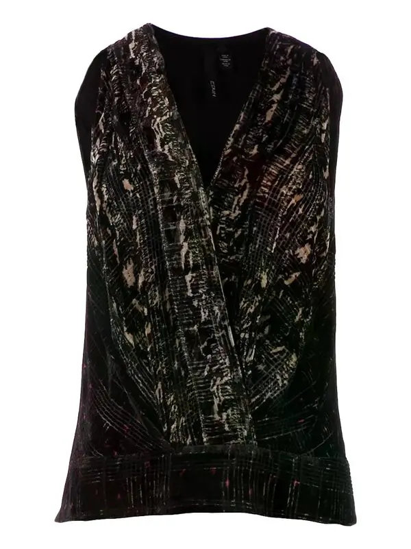 Edun Textured Velvet Sleeveless Blouse - Black