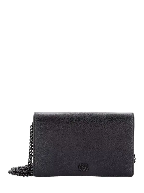 Gucci Petite Gg Marmont Chain Wallet - Black