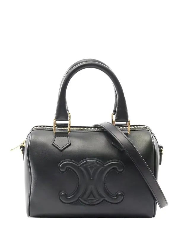 Celine Cuir Triomphe Satchel - Black