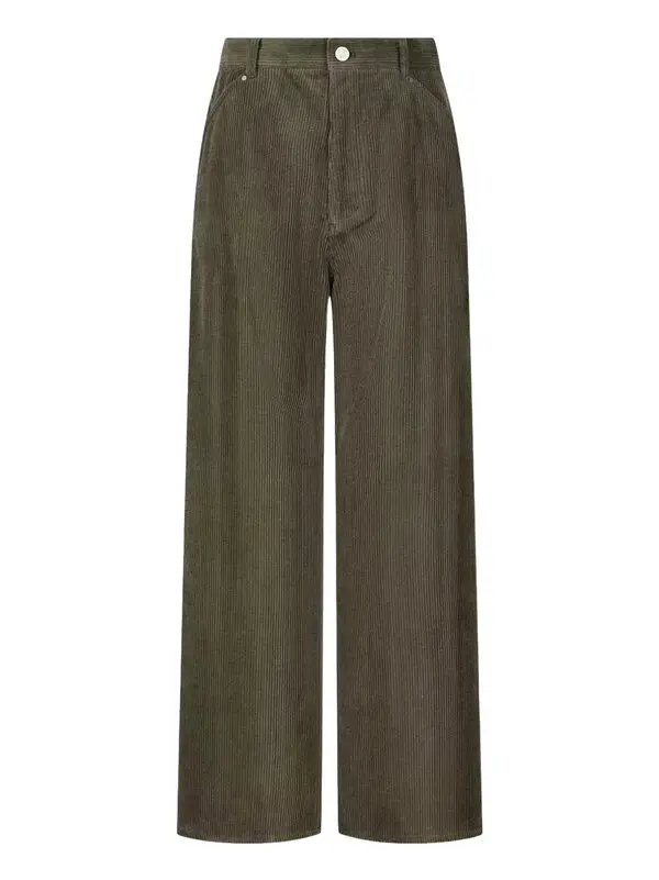 STUDIO TOMBOY Corduroy-effect Trousers - Green