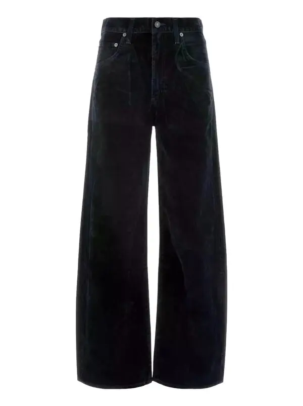 AGOLDE Low Curve Velvet Trousers - Blue