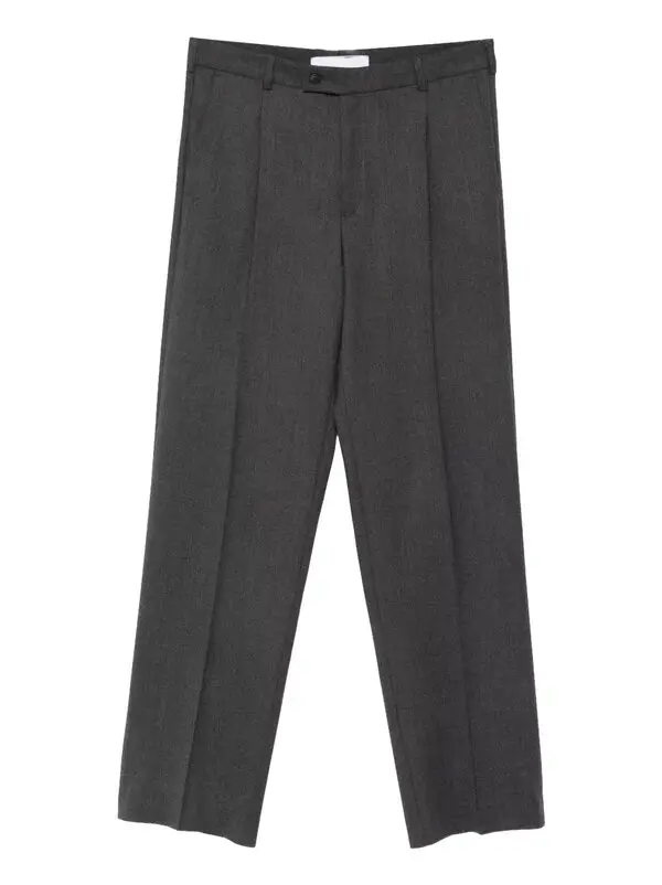 MEDEEA Pleated-front Trousers - Grey