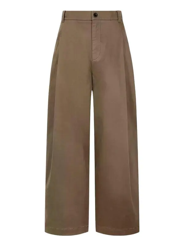 STUDIO TOMBOY Pleated Belt-loop Trousers - Brown