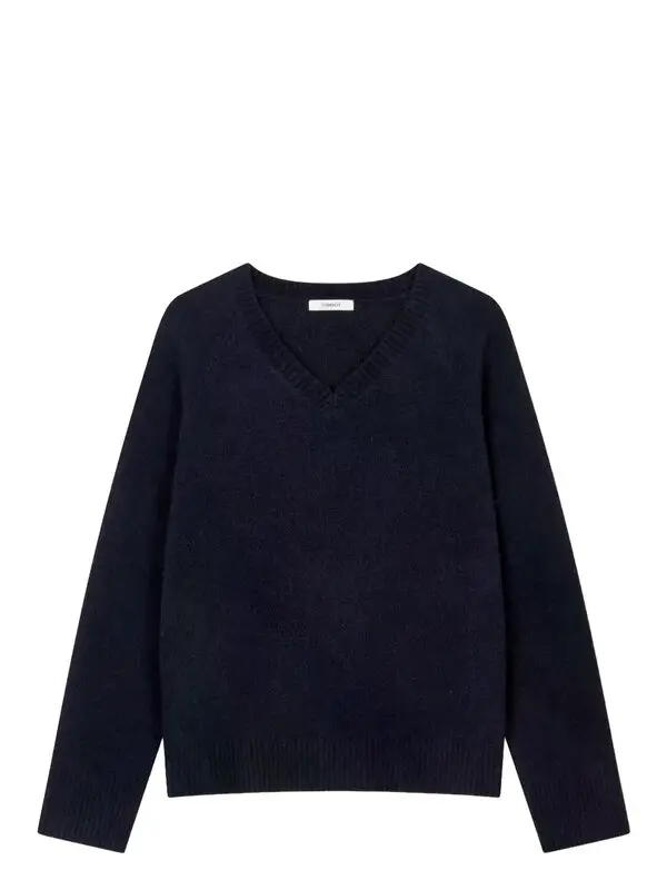 STUDIO TOMBOY Raglan V-neck Knit Sweater - Blue