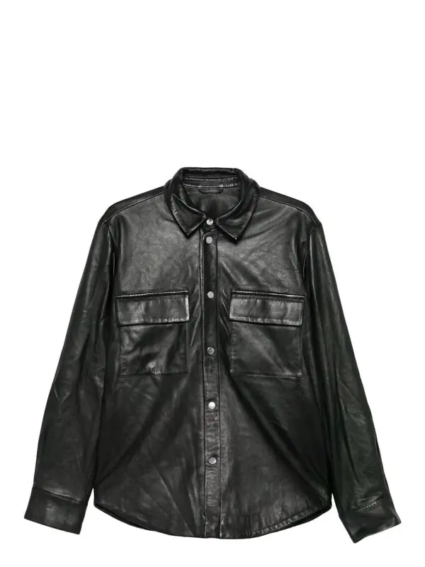 MEDEEA Pocket Leather Jacket - Black