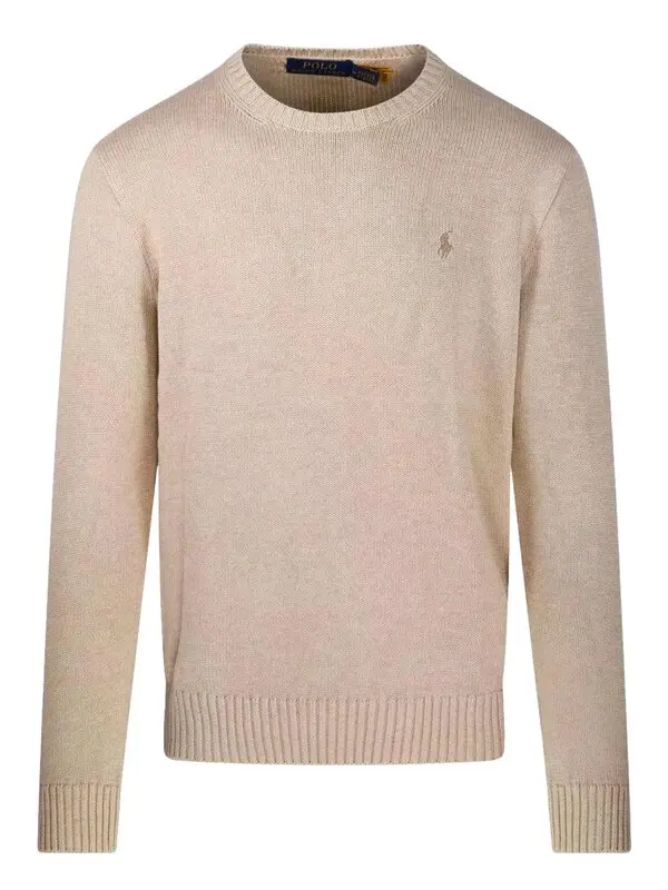 Ralph Lauren Logo-embroidered Crewneck Sweater - Neutrals