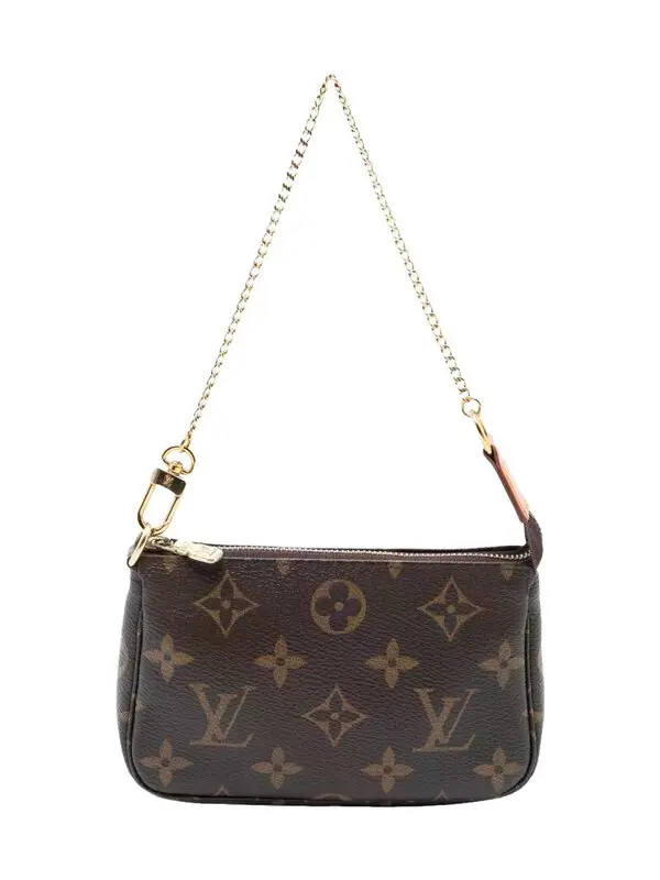 LOUIS VUITTON Monogram Mini Pochette Accessoires Handbag - Brown