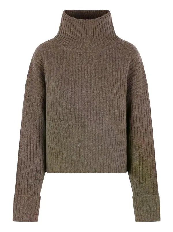 Le Kasha Ribbed Roll-neck Sweater - Brown