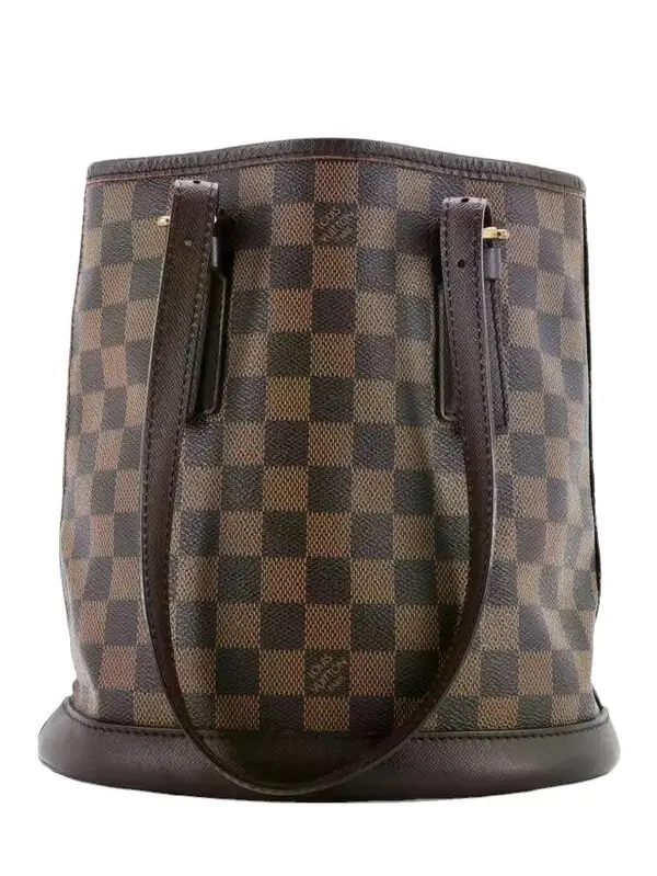 LOUIS VUITTON Marais Damier Bucket Bag - Brown