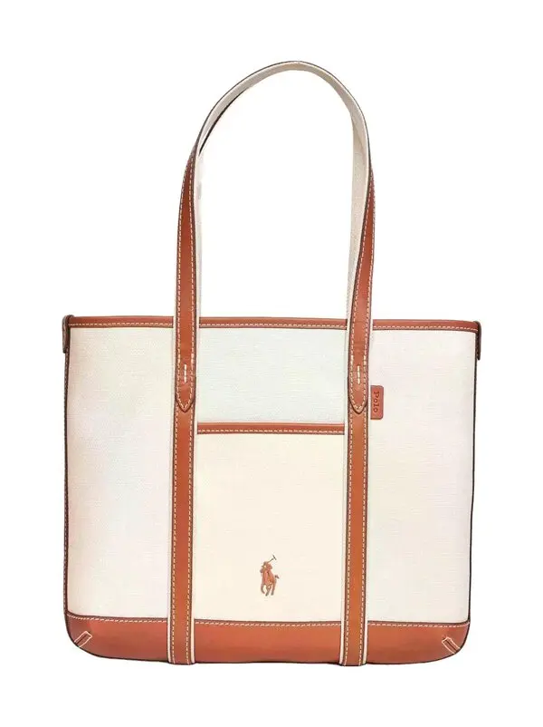 Polo Ralph Lauren Embroidered-logo Tote Bag - Neutrals