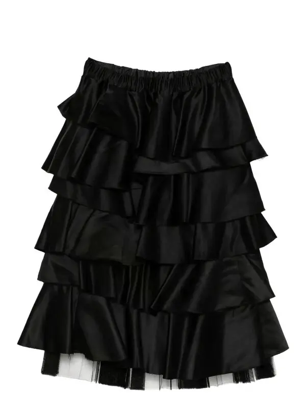 BLACK COMME DES GARÇONS Elasticated Waistband Skirt - Black