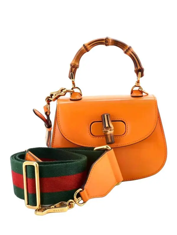 Gucci Bamboo 1947 Top Handle Mini Shoulder Bag - Orange