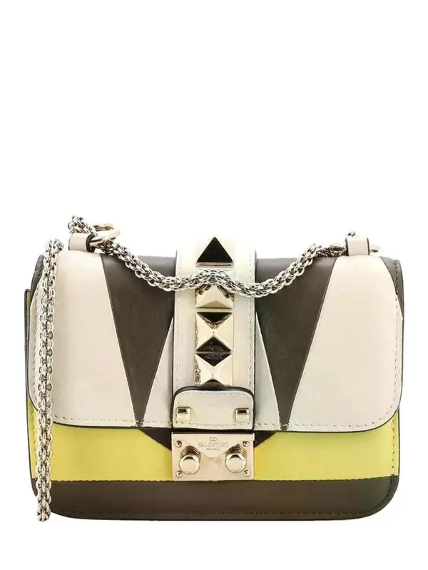 Valentino Garavani Glam Lock Geometric Color Block Mini Shoulder Bag - Multicolour