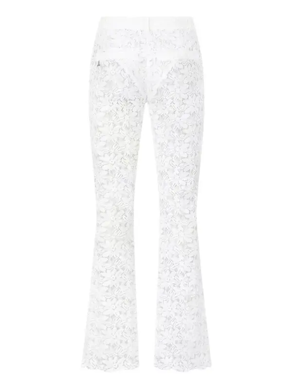 Manière De Voir Floral-lace Trousers - White