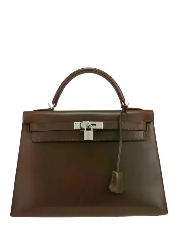 Hermès 2001 Kelly 32 Leather Tote Bag - Brown