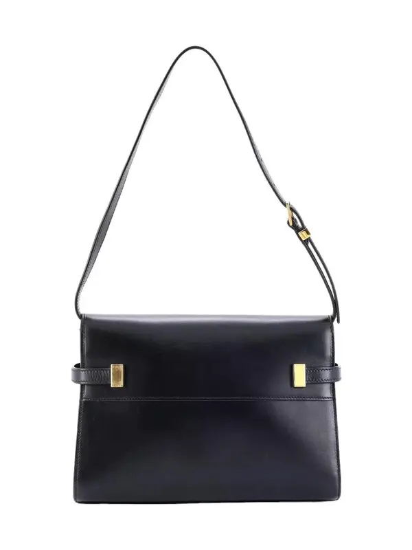 Saint Laurent Manhattan Leather Shoulder Bag - Black