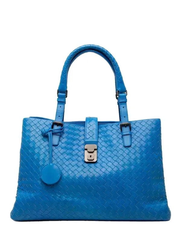 Bottega Veneta Medium Nappa Intrecciato Roma Tote Bag - Blue
