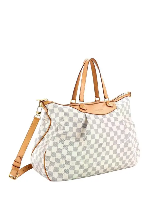 LOUIS VUITTON Siracusa Gm Damier Azur Shoulder Bag - White