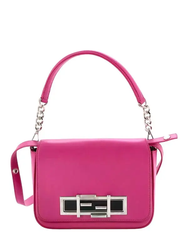 Fendi Baguette Convertible Crossbody Calfskin Small Shoulder Bag - Pink