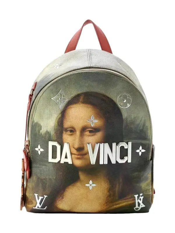 LOUIS VUITTON Palm Springs Limited Edition Jeff Koons Da Vinci Print Canvas Pm Backpack - Multicolour