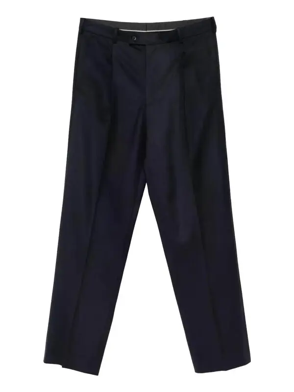 MEDEEA Pleated-front Trousers - Blue