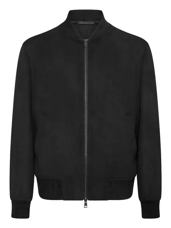 LOW BRAND Zip Bomber Jacket - Black