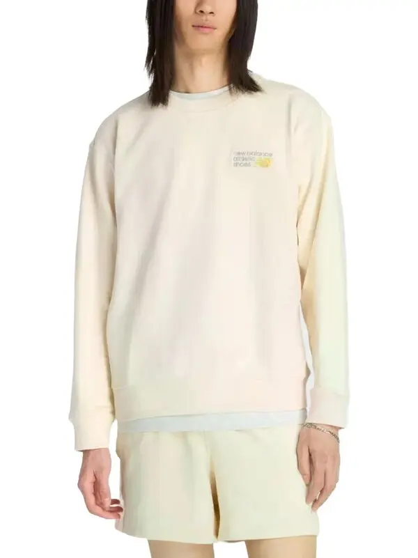 NEW BALANCE Logo-embroidered Sweatshirt - Neutrals