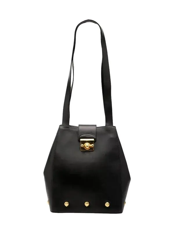 FERRAGAMO 20th Century Leather Shoulder Bag - Black