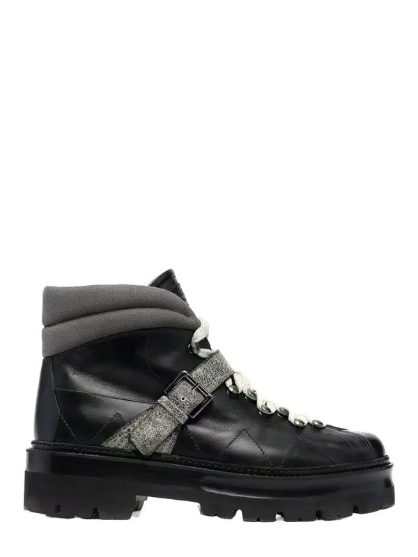 Bally Lace-up Leather Boots - Black