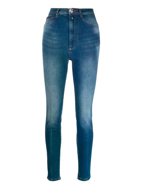 Philipp Plein High-waist Jeggings - Blue