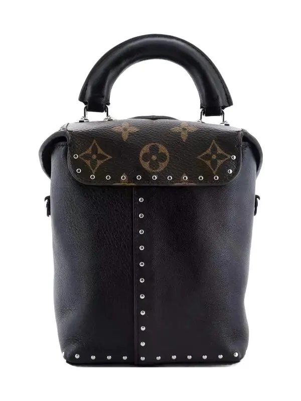 LOUIS VUITTON Camera Box Handbag Studded Monogram Canvas And Leather Crossbody Bag - Black