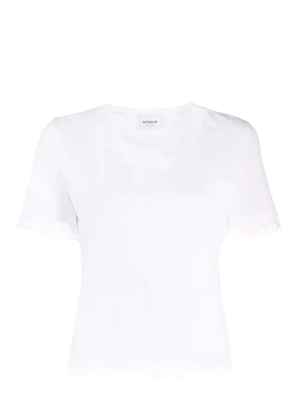 DONDUP Embroidered D-logo T-shirt - White