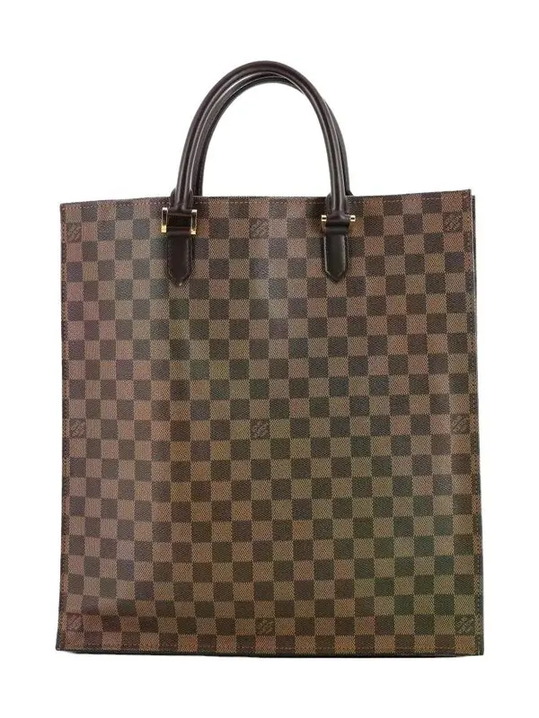 LOUIS VUITTON Sac Plat Damier Tote Bag - Brown