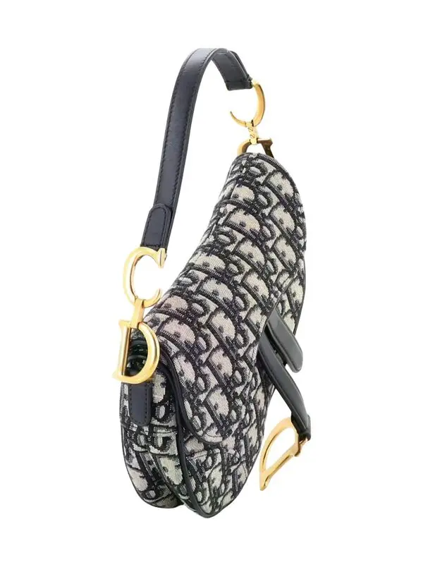 Dior Saddle Handbag Oblique Canvas Mini Shoulder Bag - Blue