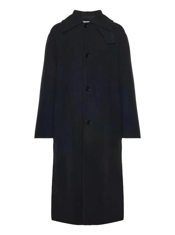 Moncler Buttoned Single-breasted Coat - Black