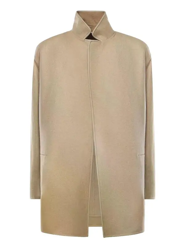 Loro Piana Stand-collar Reversible Coat - Brown