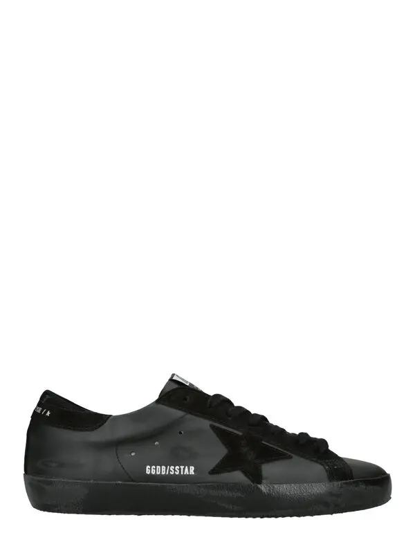 Golden Goose Leather Super-star Sneakers - Black