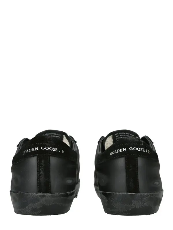 GOLDEN GOOSE Leather Super-star Sneakers - Black