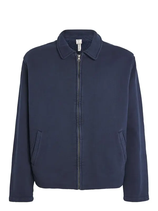 SKIMS Cotton Sherpa-lined Field Jacket - Navy