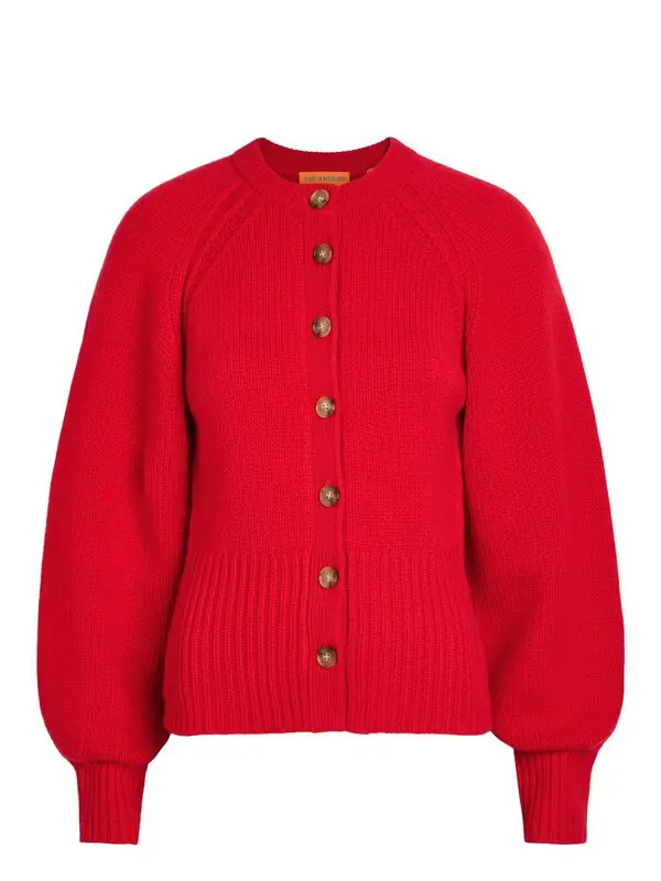 Guest In Residence Sculpted Cashmere Cardigan - Red
