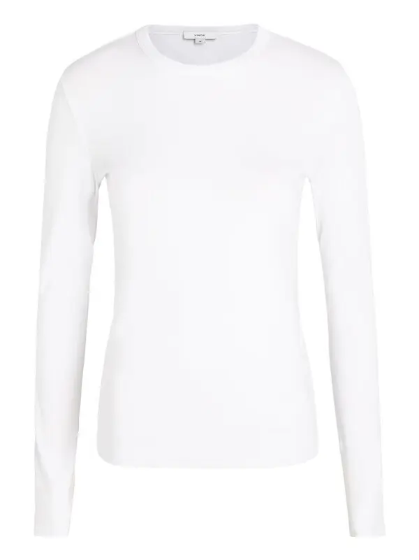 Vince Essential Cotton-blend Top - White