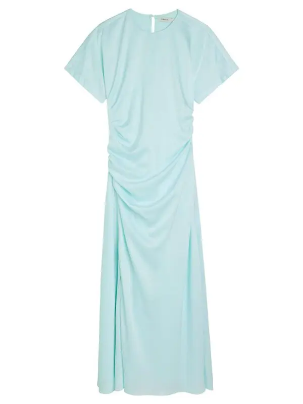 Simkhai Marabella Draped Satin Maxi Dress - Light Blue